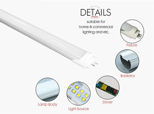 Brightest Home T8 Led Light Tube , Dimmable Led Fluorescent Tubes No Buzzing Noise