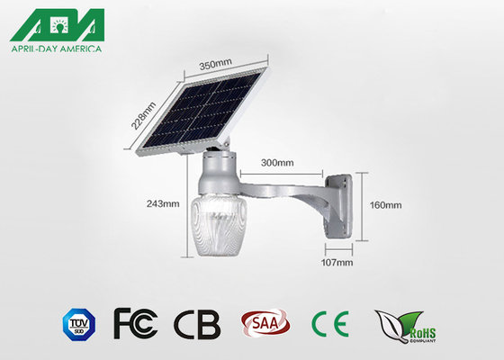 Warm White 1020lm Outdoor Led Street Lights For 6 Wattage Working 3 Days Without Sun