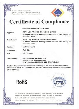 China April-day America(Shenzhen) Limited certification