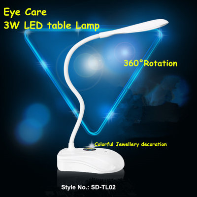 LED Table Lamps  360° rotation 3W LED 3 levels brightness USB