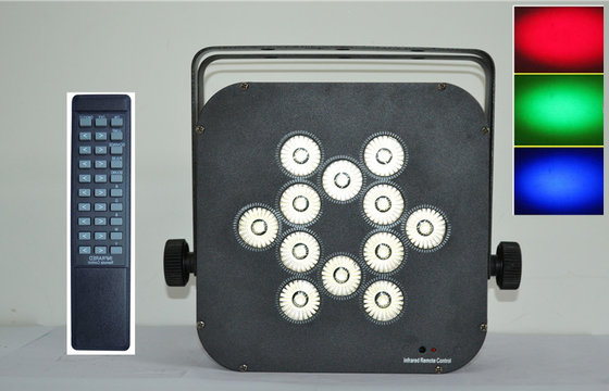 LCD Display 50 Watt Outdoor Stage LED Par Lights 12 Bulbs Remote Controller  Flat Battery  Par Light