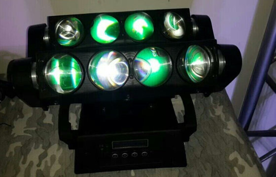 Single White Or 4 In 1 RGBW 8 Eyes Beam Spider LED Moving Head Light DMX Stage Lighting