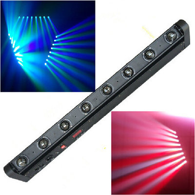 Four-colors Red Green Blue White 8PCS Cree Bulbs LED Moving Head Light With Beam Mode