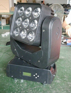 4in1 RGBW Matrix Moving Head Wash Light Black Case LED 9 x 10W For Theatre