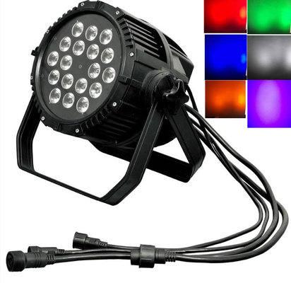 IP66 Waterproof Digital Display LED 18Bulbs x 18W Balck Cast RGBWA+UV Par Light