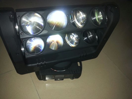 Black Case LED Double Row 8-eyes 4-In-1 RGBW  Unlimited Spider Moving Head Beam Light