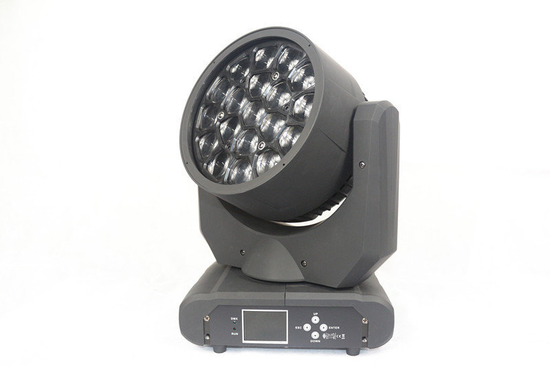 19PCS 12W RGBW Bee Eyes LED Moving Head Wash Light With Blue Ground LCD Display