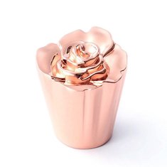 China OEM ODM Design Zamac Rose Flower Perfume Cap Lid Bottle Cover Gold supplier