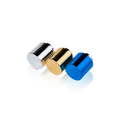 China Cylindrical Luxury High-End Good Sealing OEM Perfume Cap Surface Electroplating And Polishing Process supplier