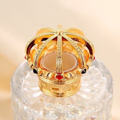 Custom Zinc Alloy Perfume Caps Crown Model Free Design Provides Samples supplier