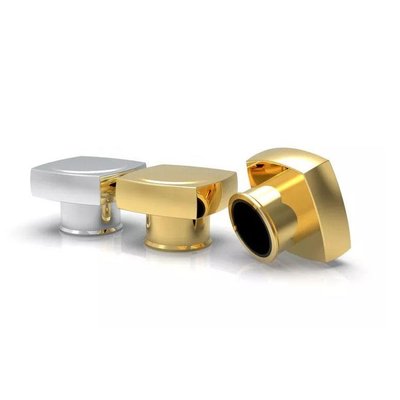 Custom Logo Gold Silver Plating Wine Cap Luxury Zinc Alloy Metal Magnetic Spray Bottle Perfume Cap supplier