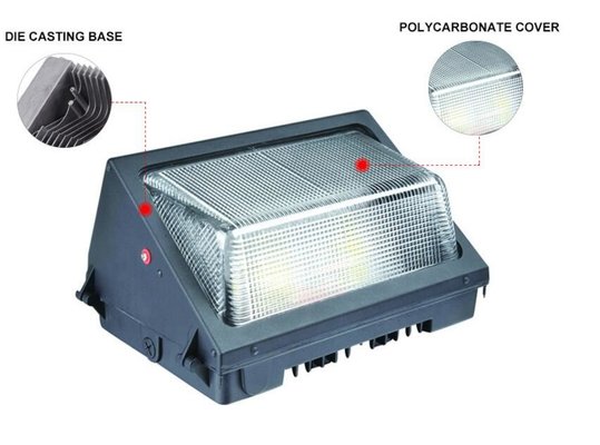 Factory LED Wall Pack Lights Fixtures AC100-277V 3000 - 7000K 130LM/W