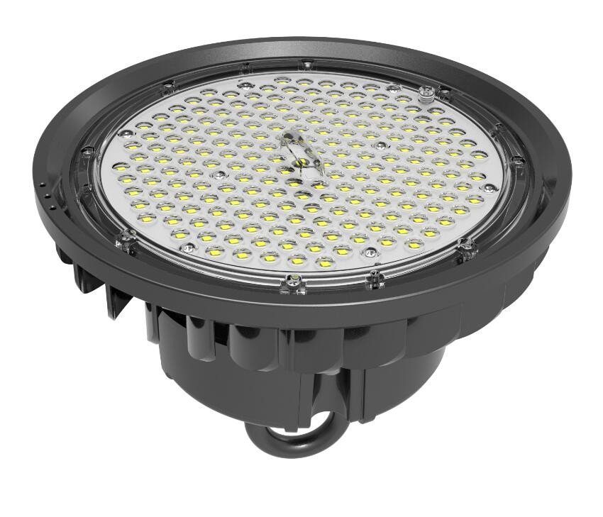 Warehouse LED UFO High Bay Light 120lm/W 100-240W Meanwell Driver Aluminum Material