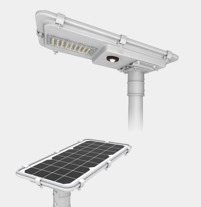 All In One Solar LED Street Light 10W 20W 30W Aluminum Alloy Body Waterproof