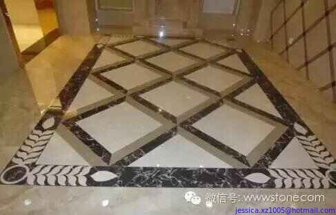 Marble Stone Polished of the Waterjet Patterns Flooring Tiles