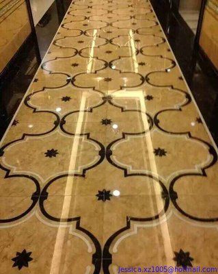 Marble Stone Polished of the Waterjet Patterns Flooring Tiles,Waterjet Tile