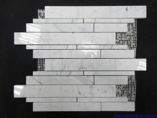 White Marble Mosaic,Herribone Mosaice,Hexagon Mosaic,Basket Wave Design Mosaic