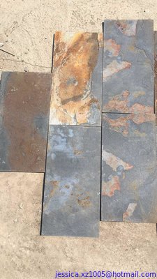 China Cheapest Natural Rusty Rust Yellow Slate Tile Floor roof tile