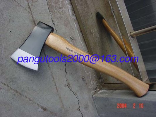 A601 axe with hickory handle, 1045 carbon steel