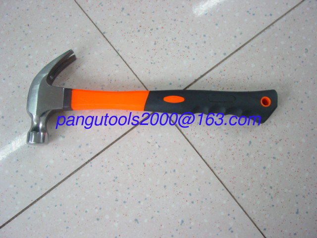 C441 America-type Curve Claw Hammer with plastic-coating and TPR with fiberglass handle