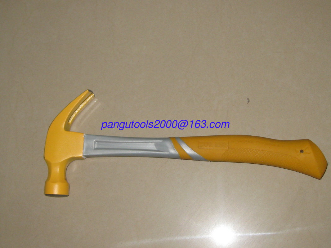 C441 America-type Curve Claw Hammer with plastic-coating and TPR with fiberglass handle