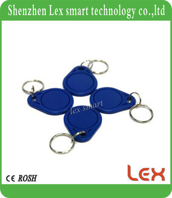 Make ISO14443A FM11RF08 13.56MHZ RFID Chip Tags Custom Personalized Plastic Key Chain Keychains Tags