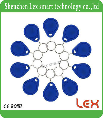 125KHZ ISO11785 RFID Smart ID Key Fobs / Proximity Tag / EM4100 / TK4100 Custom Key Tag use ABS Material