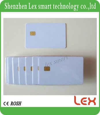 Empty No Printing 256 bytes ISO7816 White IC Card blank Contact FM 4442 RFID Chip PVC smart Card