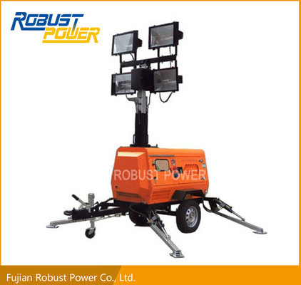 Hydraulic mast telescopic pole metal halide light tower mobile manufacture