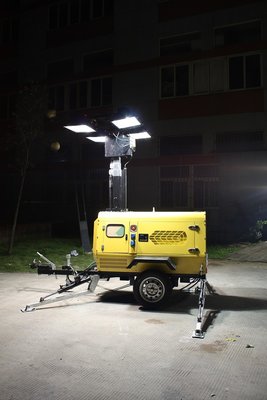 4*480W led outdoor flood telescopic light tower diesel engine