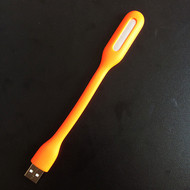 Orange Universal Portable USB Bendable LED Light PC Laptop Power Bank
