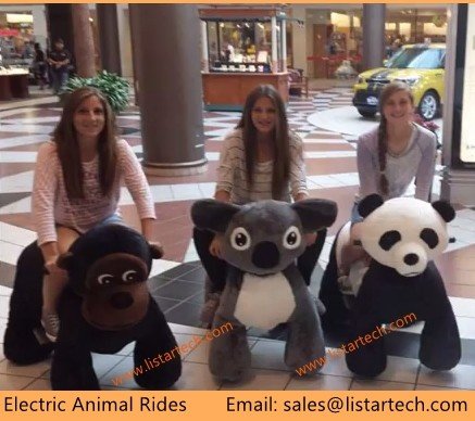 China rechargeable plush motorized animals coin operated plush electric rides supplier