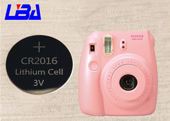 3V 90mAh Coin Cell Battery With Customized Lable , Camera Cr2016 3v Battery