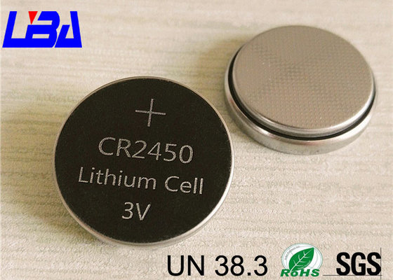 Cr Series Lithium Coin Cell Battery , Standard Li-Mno2 Cr2450 3v Battery