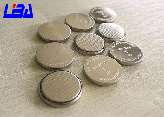 LiMnO2 Cr2032 Coin Cell Battery , 20 * 3.2mm 3 Volt Lithium Battery 240mAh
