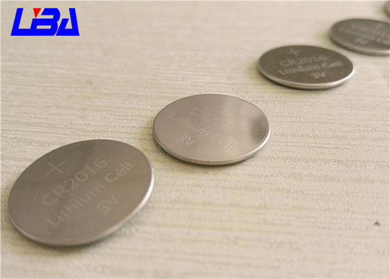 Retailed Blister Pack Button Coin Cell Battery , Light Weight Cr2016 Lithium Battery