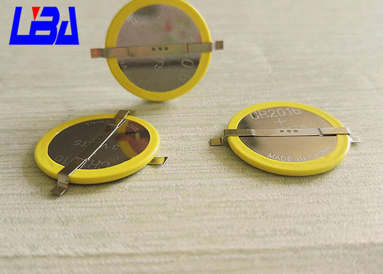 Rechargeable CR2032 Battery With Solder Tabs Button Cell 90mAh