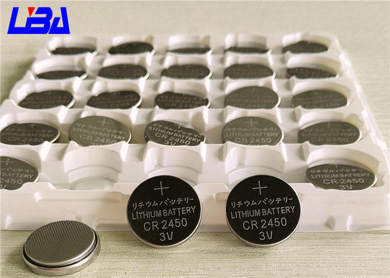 High Capacity Button Cell Battery , High Energy Density Cr2450 3v Battery