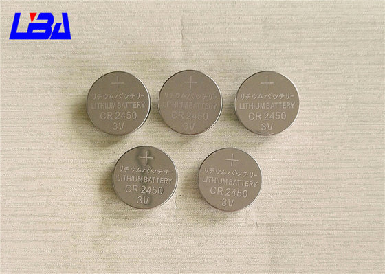Wide Temperature CR Button Battery 600mAh 3V Silver Color 24 * 5.0MM