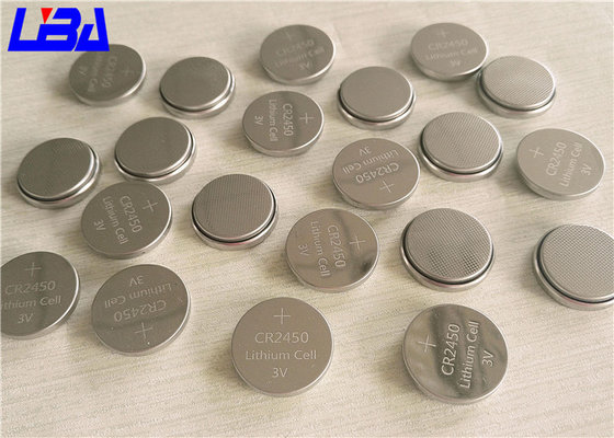 Original Green Power Button Cell Battery , High Drain Lithium Cell Cr2450