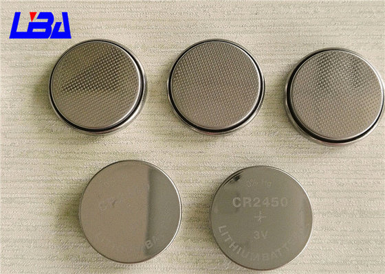 Primary Li/MnO2 Lithium Cell Battery , High Discharge Capacity Cr2450 3v Battery