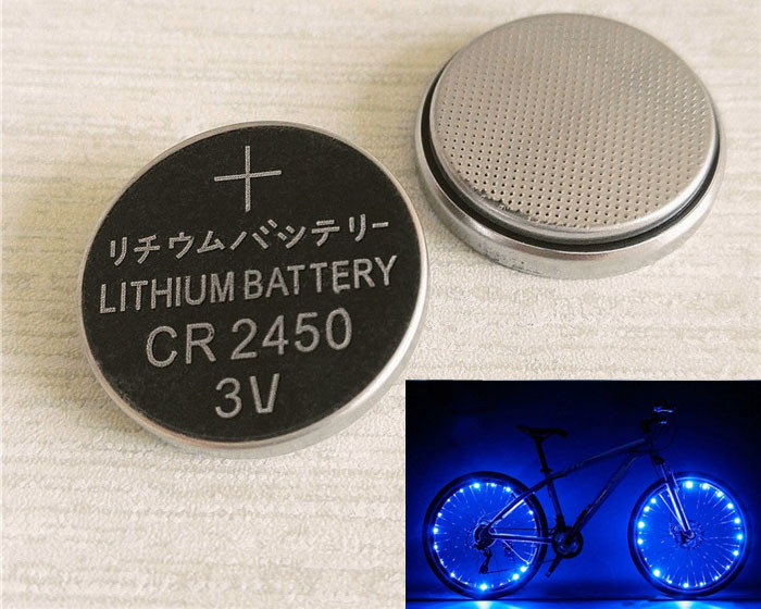 OEM ODM Coin Cell CR2450 Button Battery High Drain Silver Color