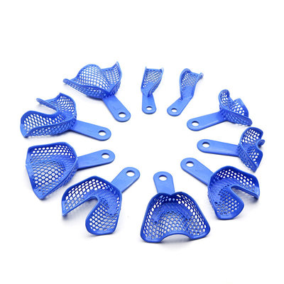 Dental impression tray Autoclavable Upper Lower Metal Impression Denture Trays S/M/L