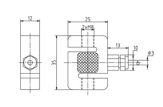 Brans tension and compression load cell with 100N force