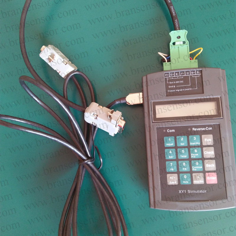 Replacement of load cell and simulators for force testing weighing load cells