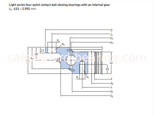 RKS.22 1091 ,SKF slewing bearings , 986x1198x56 mm , ball bearing with internal gear