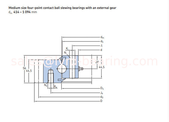 RKS.061.20.0544 SKF Slewing bearing with external gear ,472x640.8x56mm