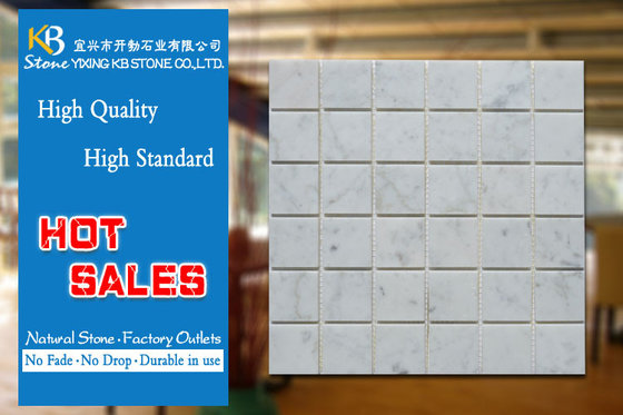 Square White Mosaic Tile Cream Marfil Wooden Grey Dark Emperador