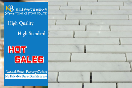 Stripe Natural Stone Mosaic Tile Swimming Pool Tiles 2/5 Inch Thickness