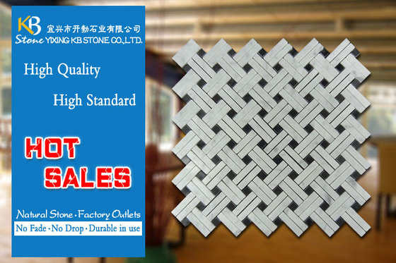 Slate Mosaic Tile , Glass And Marble Mosaic Tiles 305 X 305mm Sheet